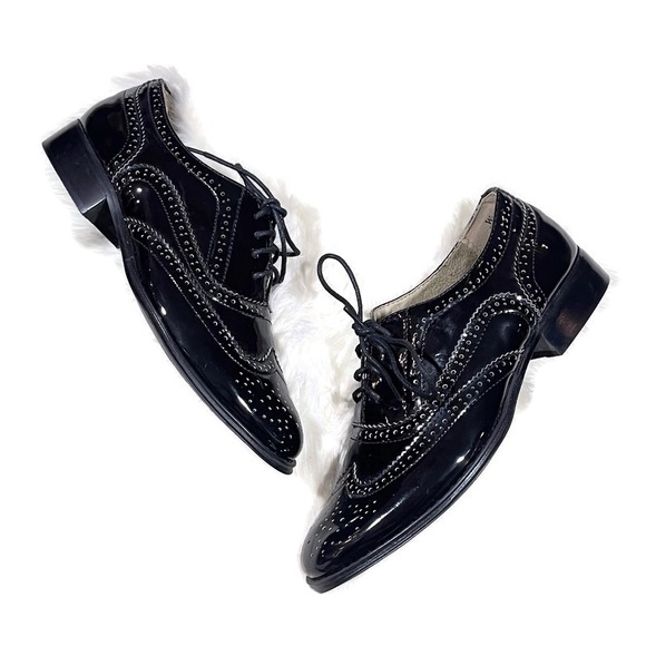 Wanted | Shoes | Wanted Babe Black Wingtip Oxford Shoes | Poshmark